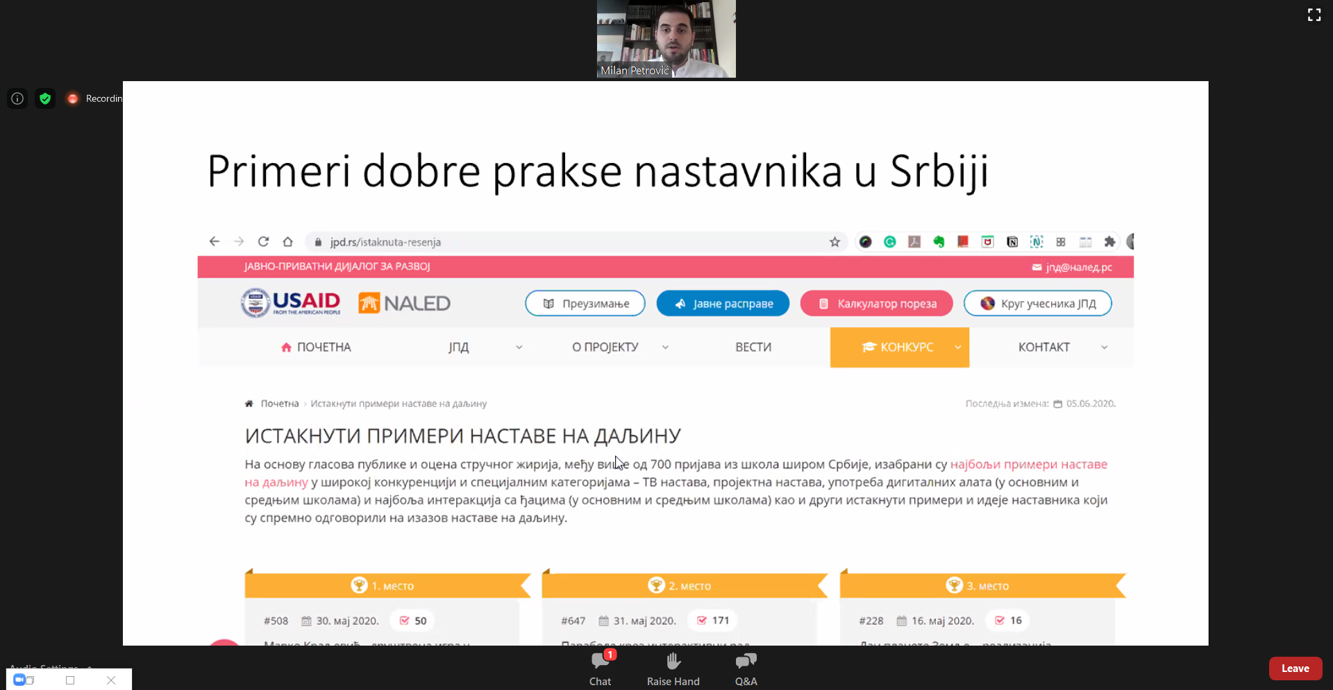 JPD - Javno-privatni dijalog | Projektna nastava kao metod podučavanja